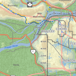 City of Surrey Traffic Volume Map